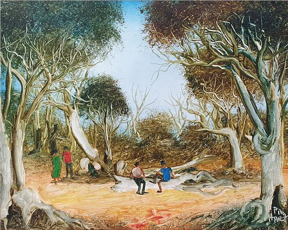 Kevin Charles Hart | Untitled (Figures in the Camp Site) | MutualArt