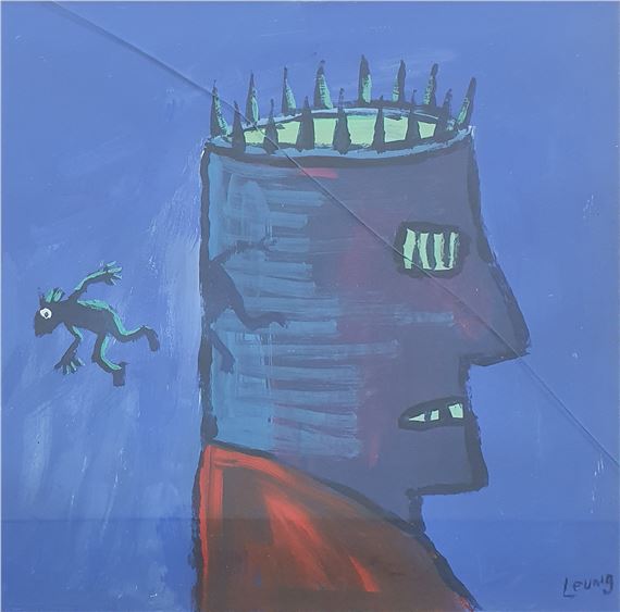 Michael Leunig | Untitled (Man's Head with Crown of Thorns), (1944 ...