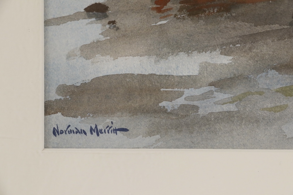 Norman Merritt | (2) Unframed Matted Watercolors | MutualArt