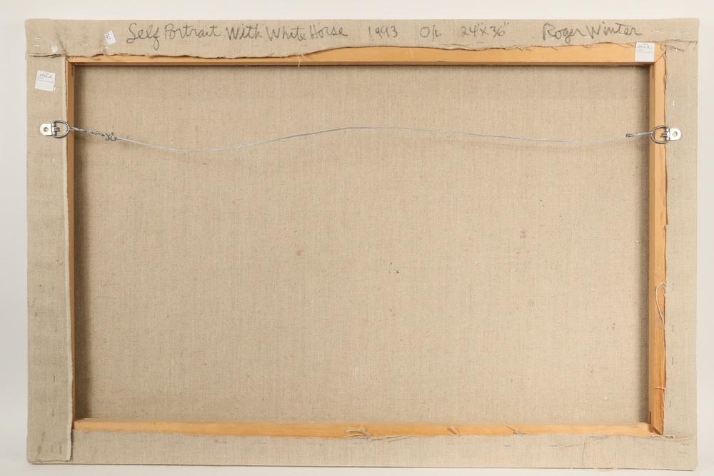 Roger Winter | Self Portrait with White Horse (1993) | MutualArt