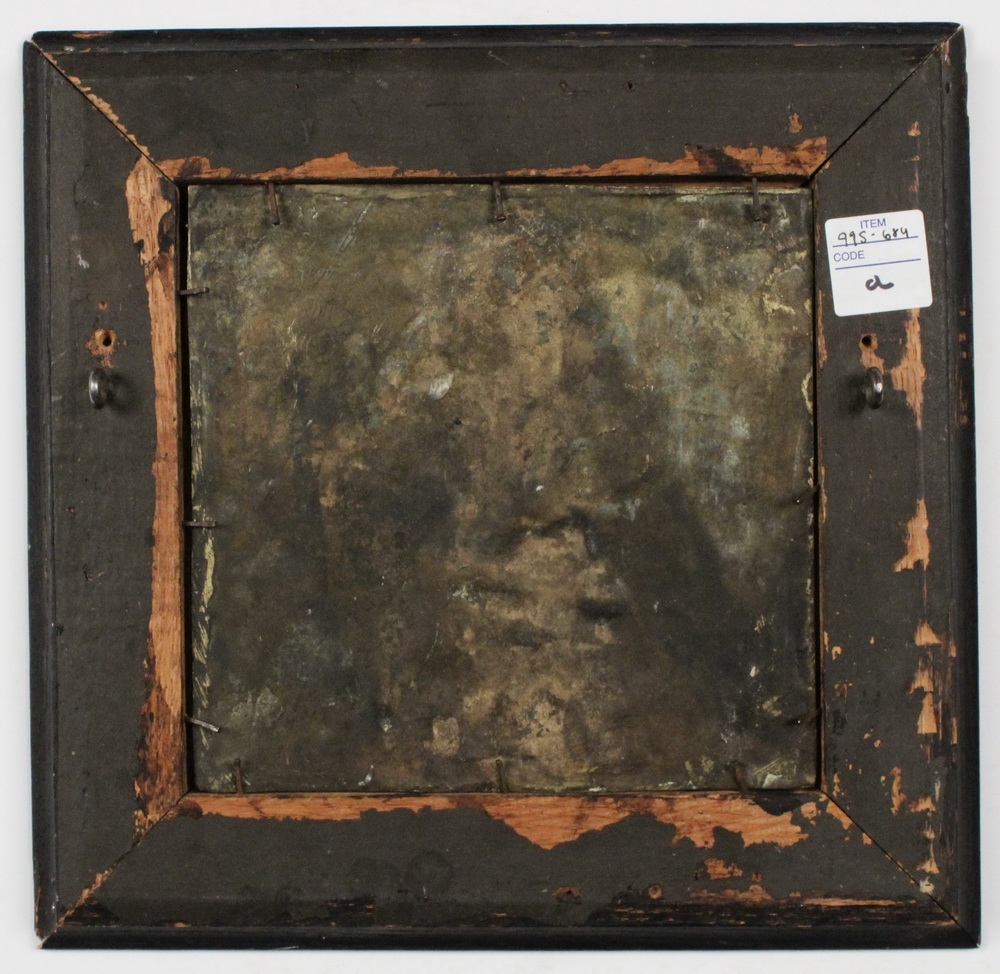 Turillo Sindoni | Bronze Bas Relief Plaque of Woman Watching Man Plow ...