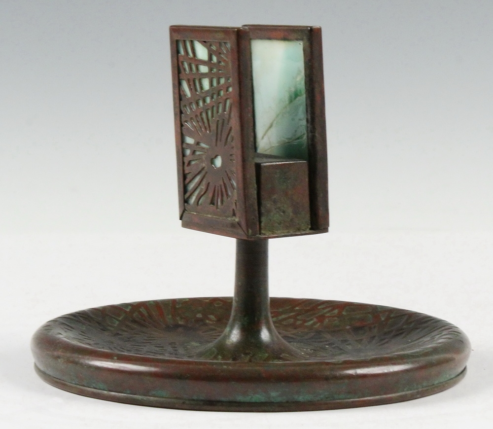 Tiffany Studios | Tiffany Studios Pine Needle Pattern Bronze & Art ...