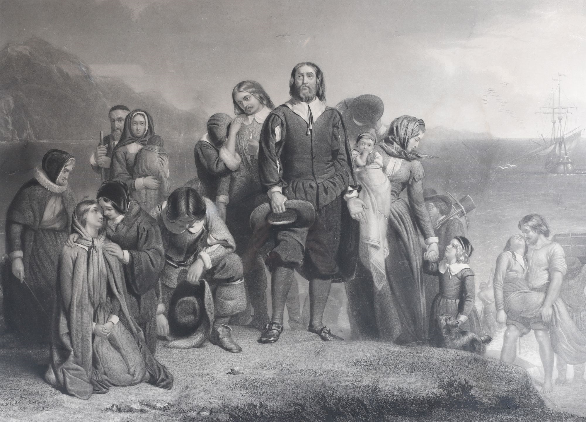 Charles Lucy | The Landing of the Pilgrim Fathers | MutualArt