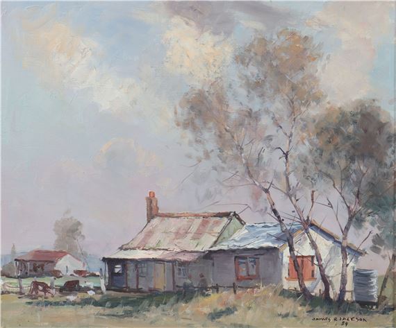 James R. Jackson | Homestead and Cattle- Northwest Victoria | MutualArt