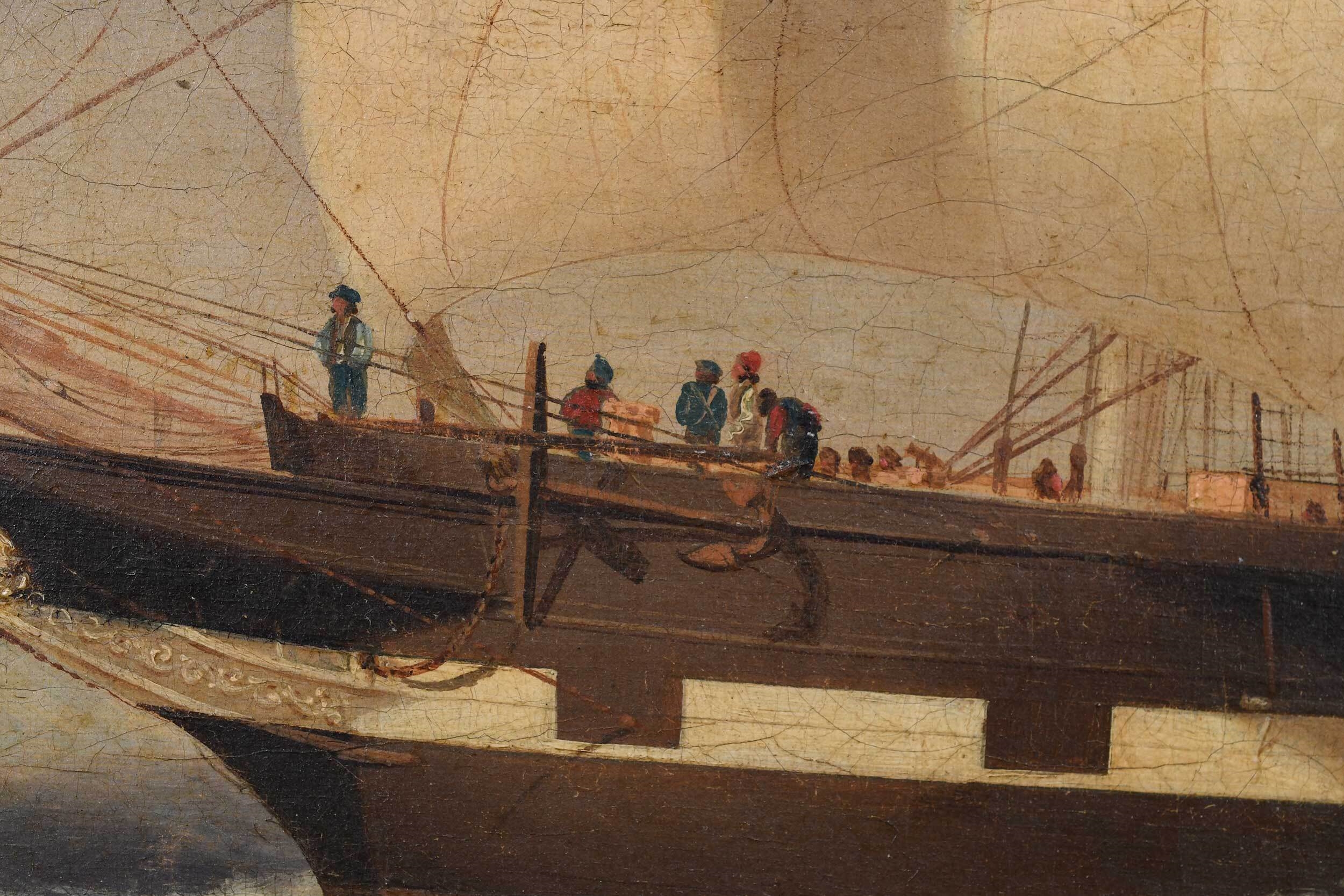 British School, 19th Century | A Three Masted Barque at Full Sail ...