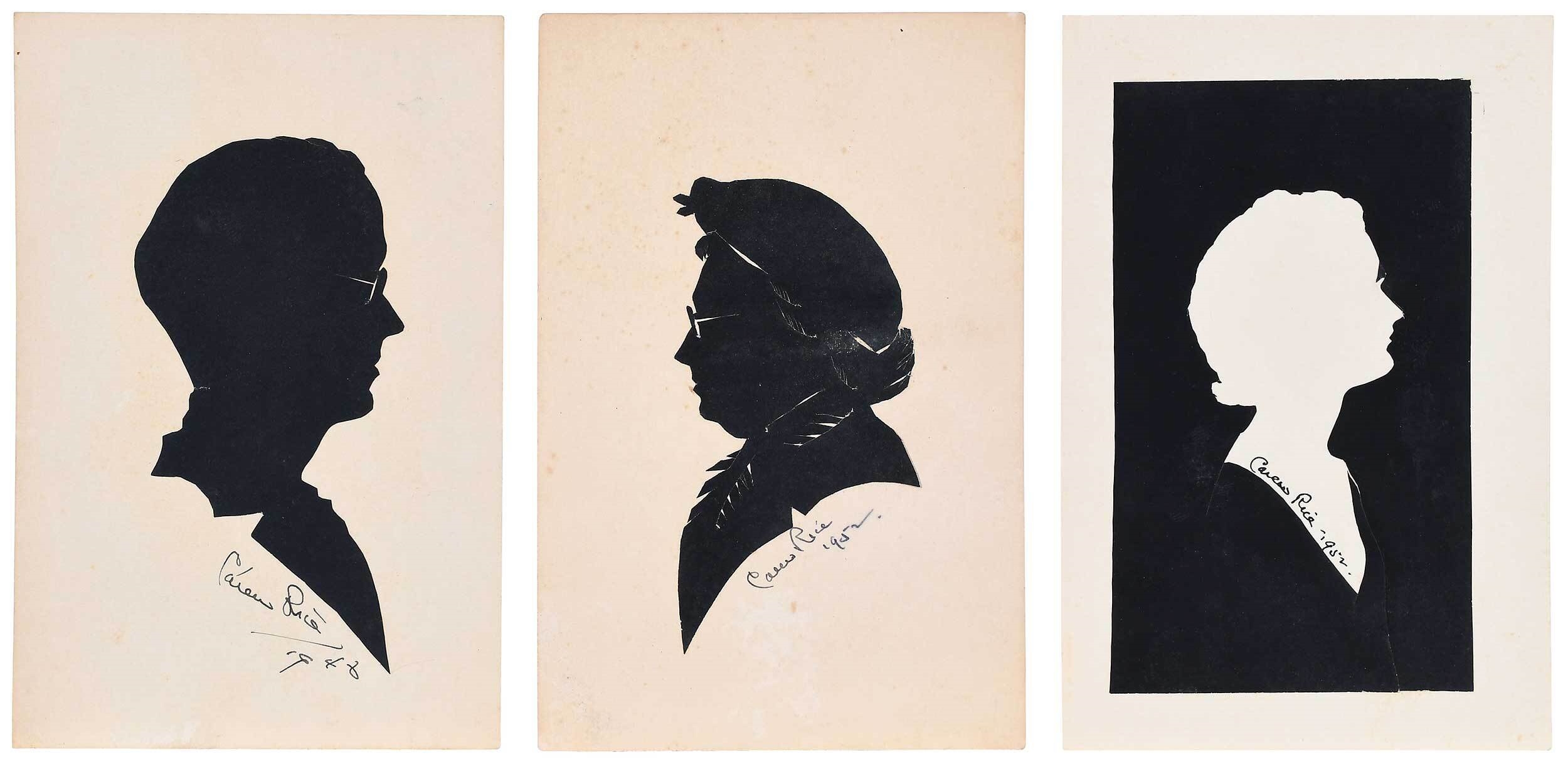 Carew Rice | Self Portrait, Nine Silhouettes | MutualArt