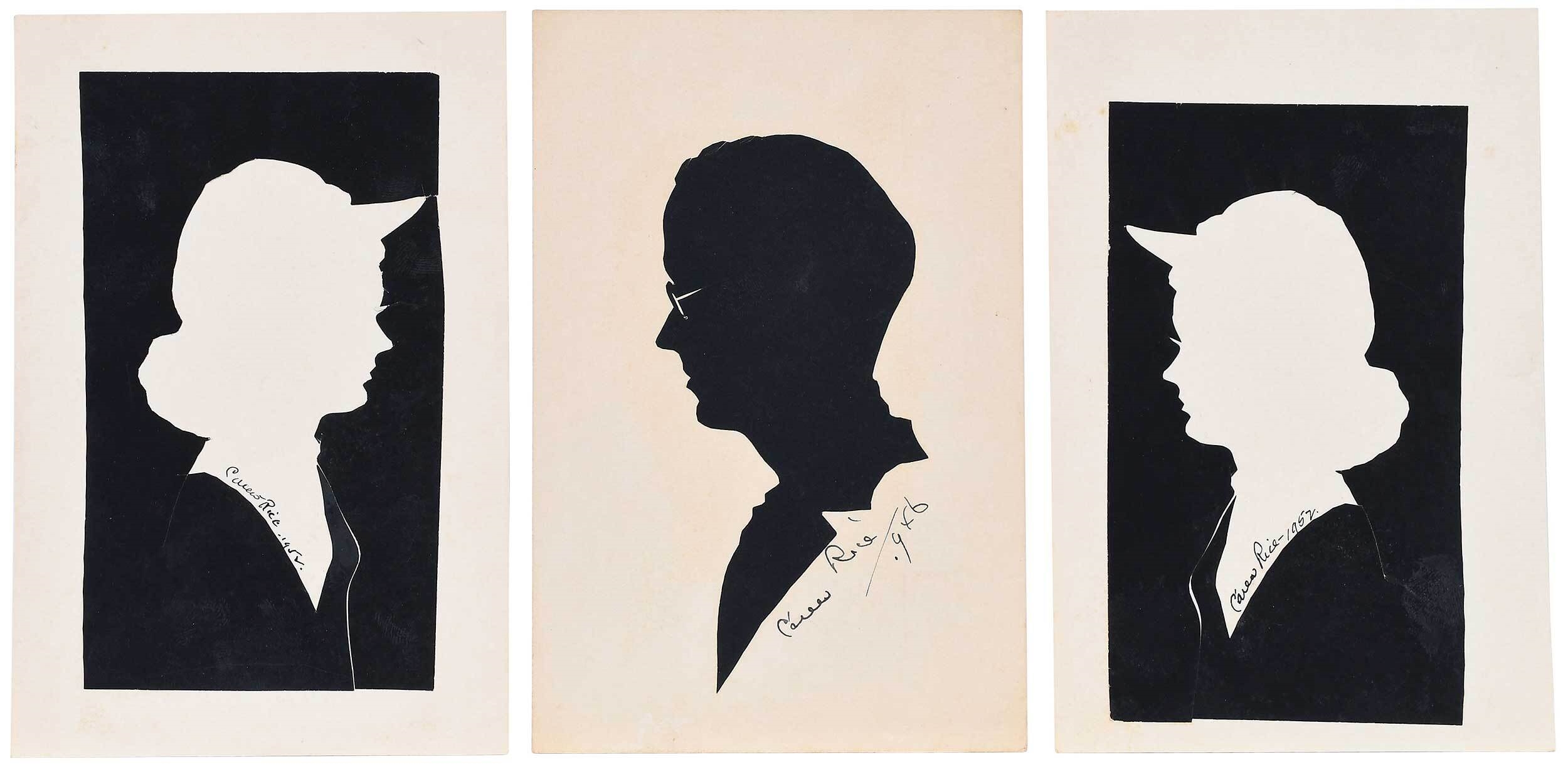 Carew Rice | Self Portrait, Nine Silhouettes | MutualArt