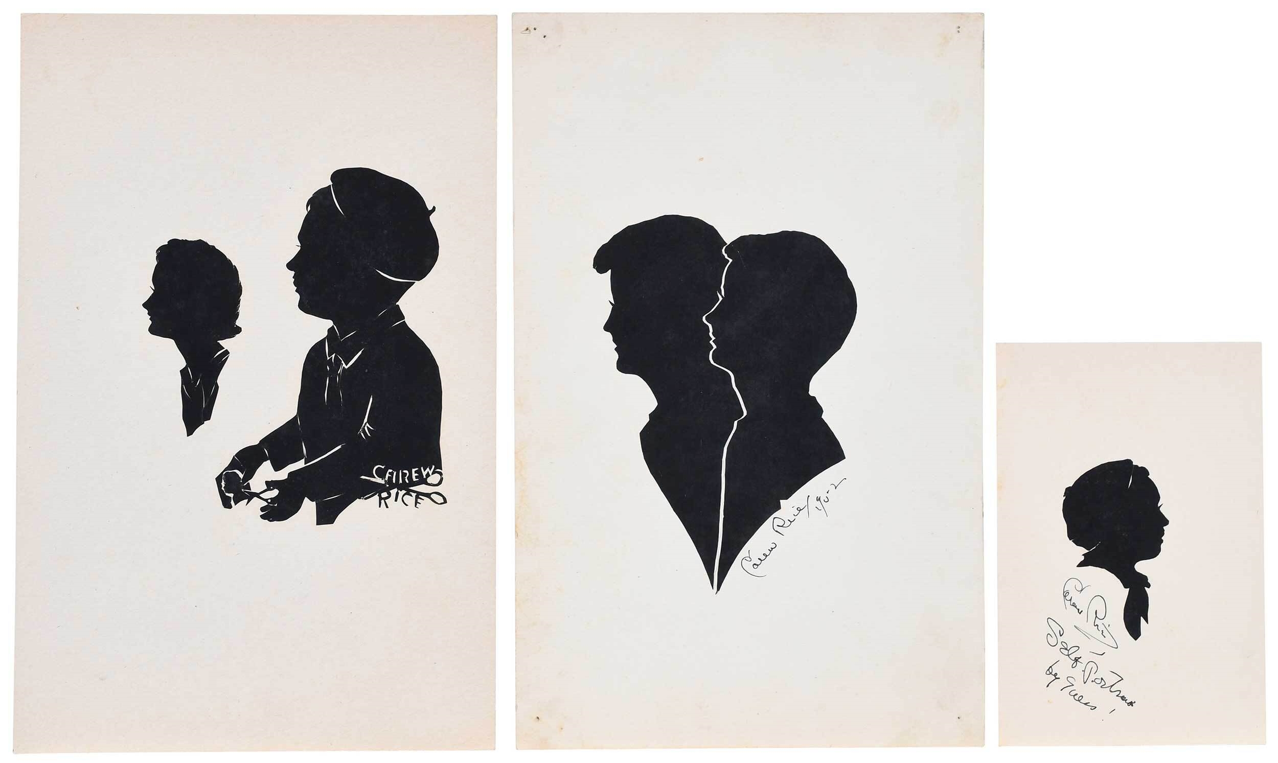 Carew Rice | Self Portrait, Nine Silhouettes | MutualArt