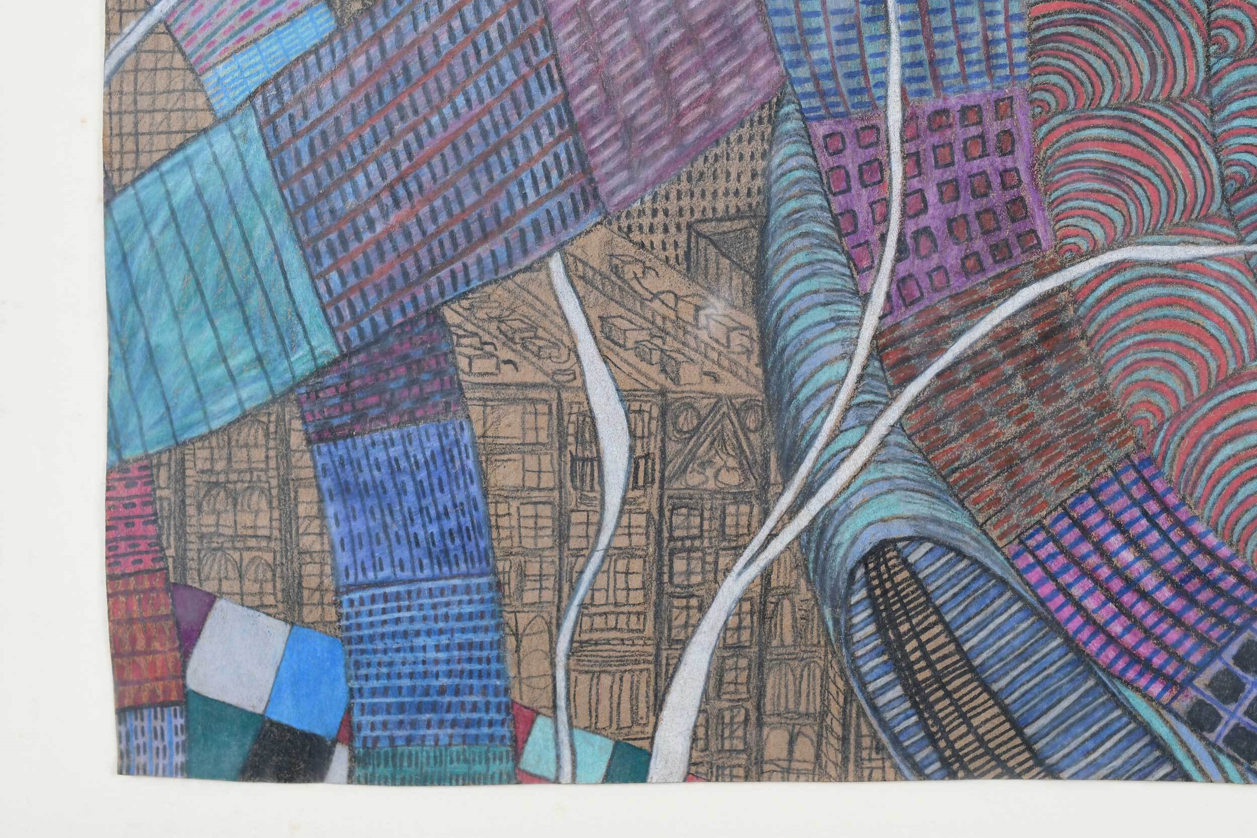 George Lowe | Abstract with Cityscape | MutualArt