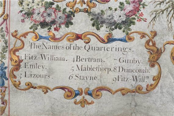 William Fitz | Triple Coat of Arms for the William Lord Fitzwilliam ...