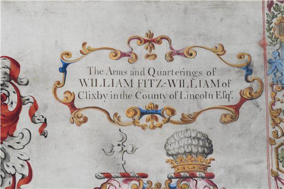 William Fitz | Triple Coat of Arms for the William Lord Fitzwilliam ...