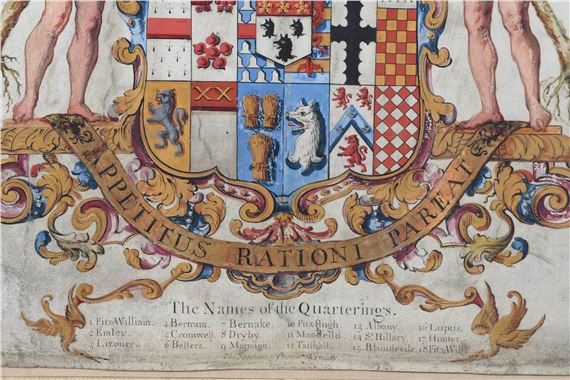 William Fitz | Triple Coat of Arms for the William Lord Fitzwilliam ...