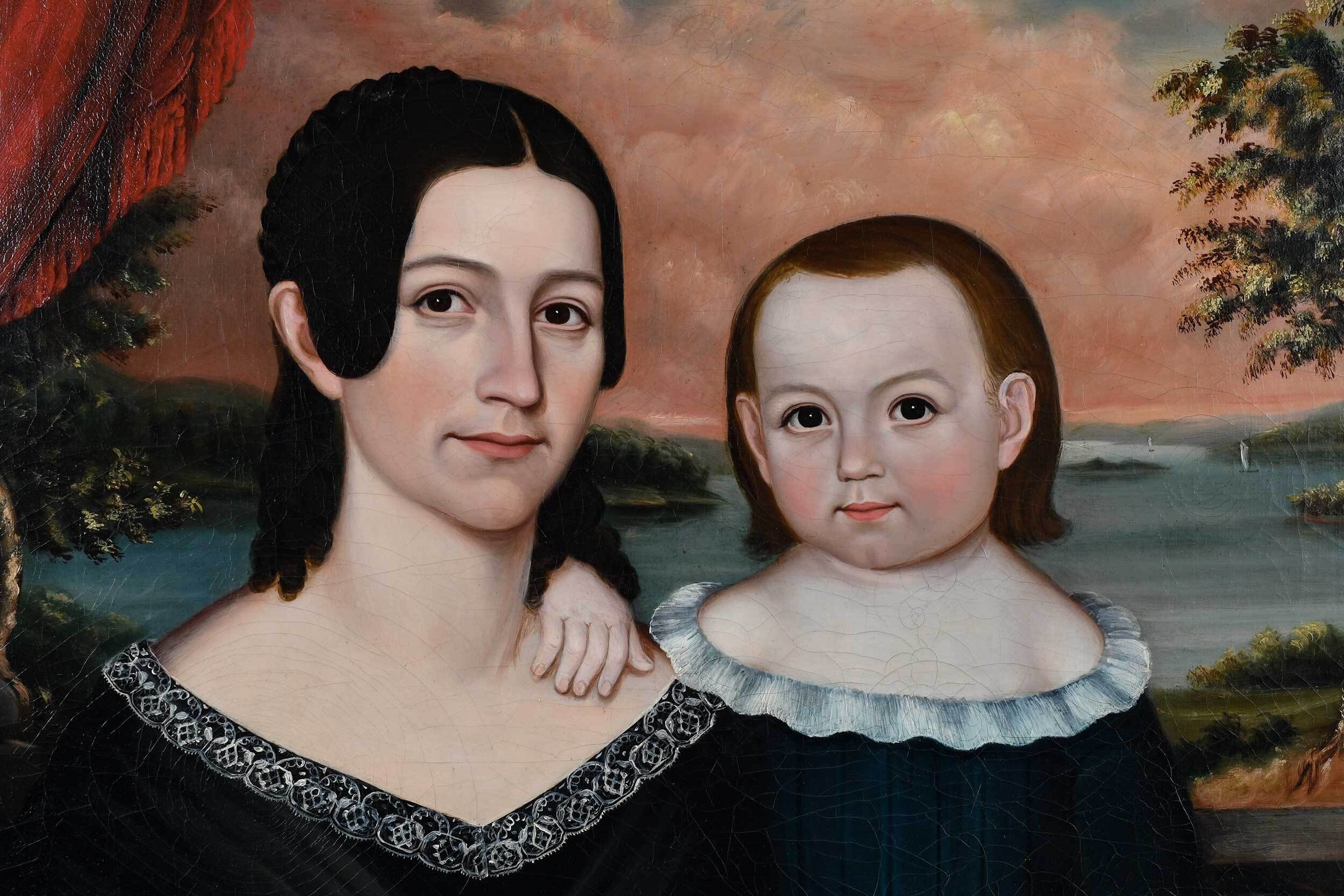 Joseph Whiting Stock | Portrait of a Mother and Child (Circa 1840 ...
