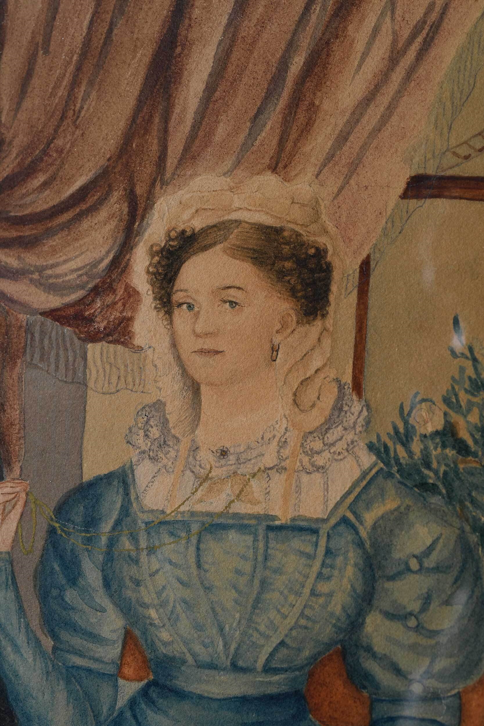 American School, 19th Century | The Merrill Family in an Elegant Parlor ...