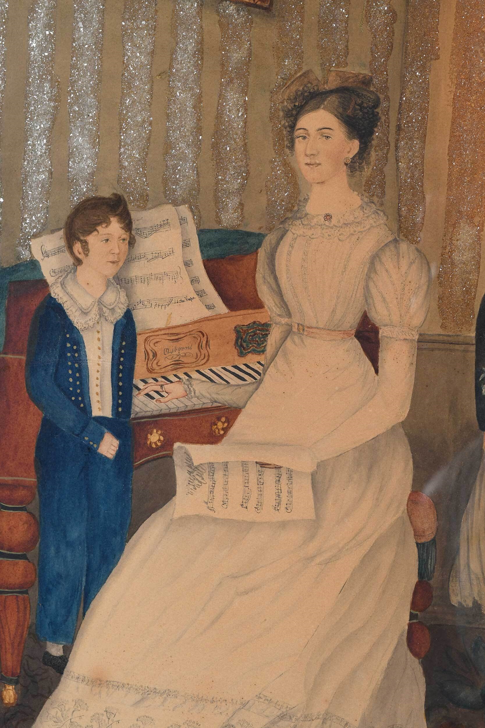 American School, 19th Century | The Merrill Family in an Elegant Parlor ...