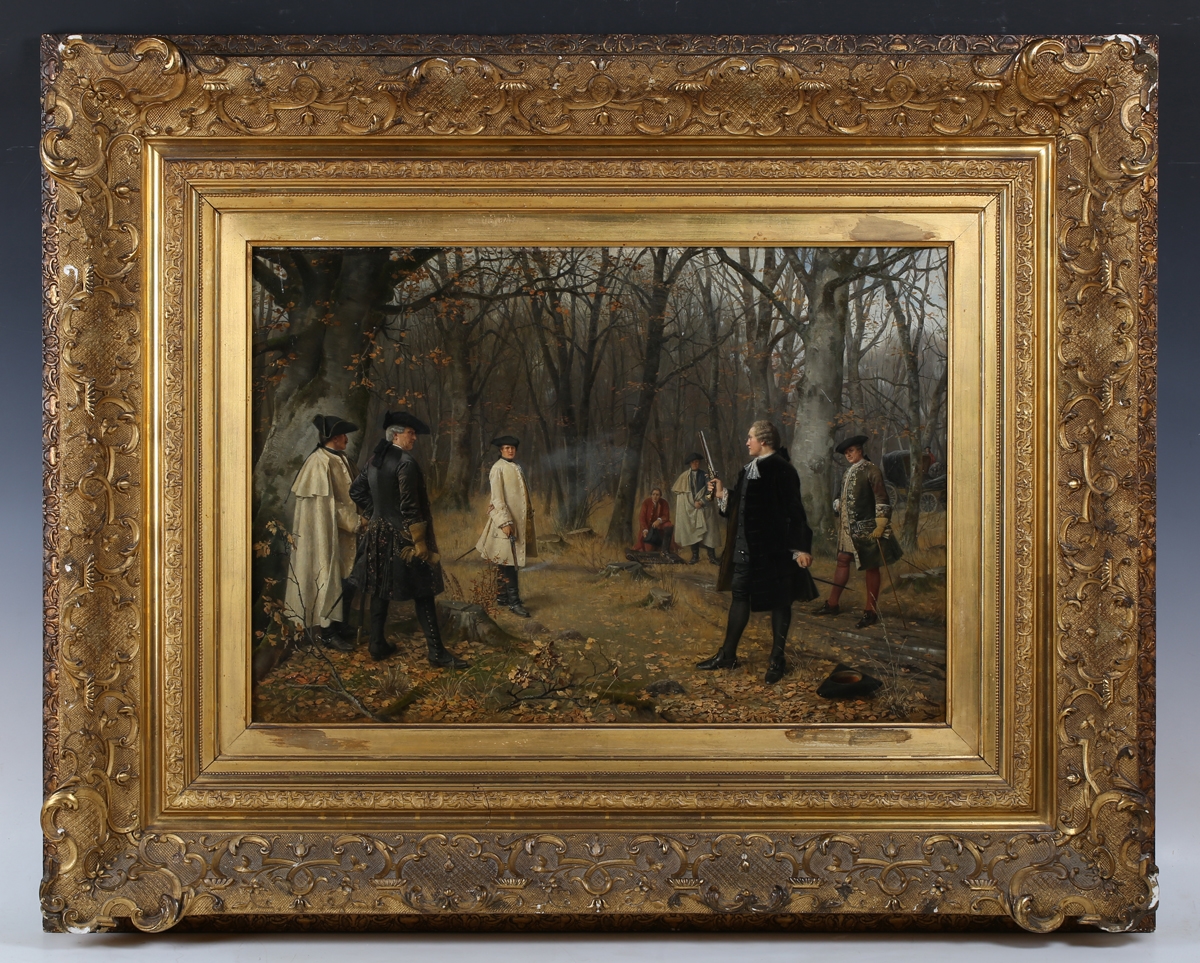 Josef Munsch | Ehrenhandel (Figures with Pistols preparing for a Duel ...