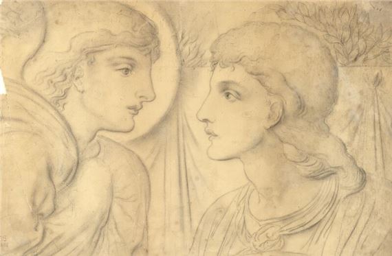 Simeon Solomon | Angel and youth (1881) | MutualArt