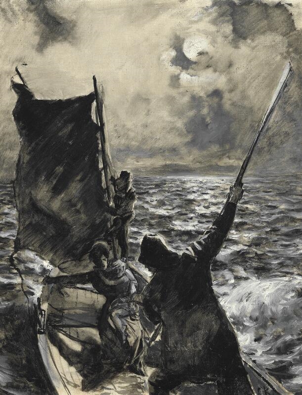 Christian Krohg | 18 illustrations for Henrik Ibsen's “Terje Vigen ...