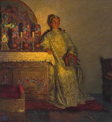Kristian Zahrtmann | Maria Stuart, Natten før Henrettelsen (1902 ...