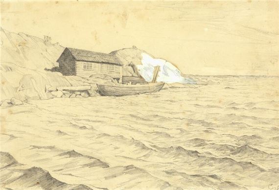 Christian Krohg | 18 illustrations for Henrik Ibsen's “Terje Vigen ...