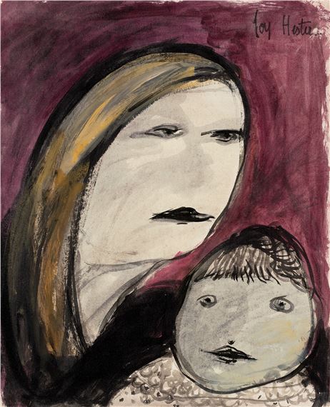 Joy Hester | MOTHER AND CHILD (Circa 1950s) | MutualArt