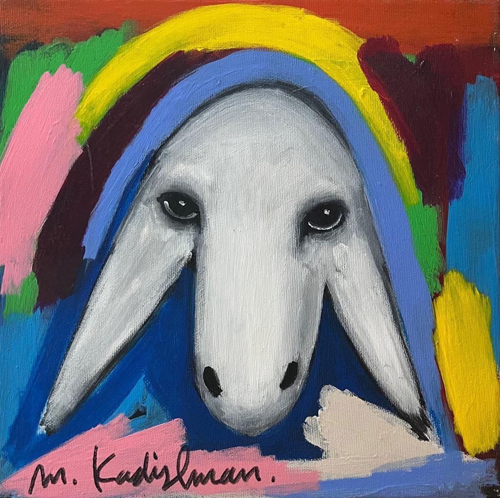 Menashe Kadishman | Sheep head small | MutualArt