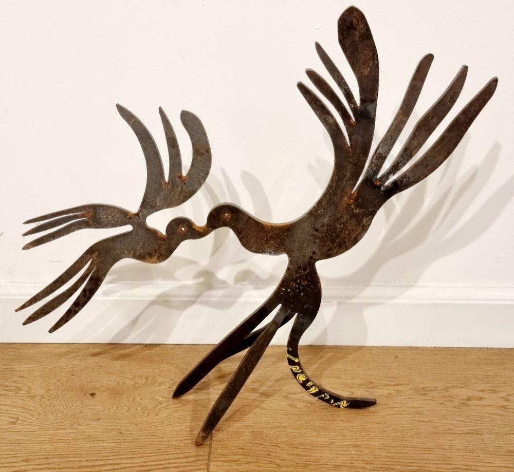 Menashe Kadishman | Kiss birds | MutualArt