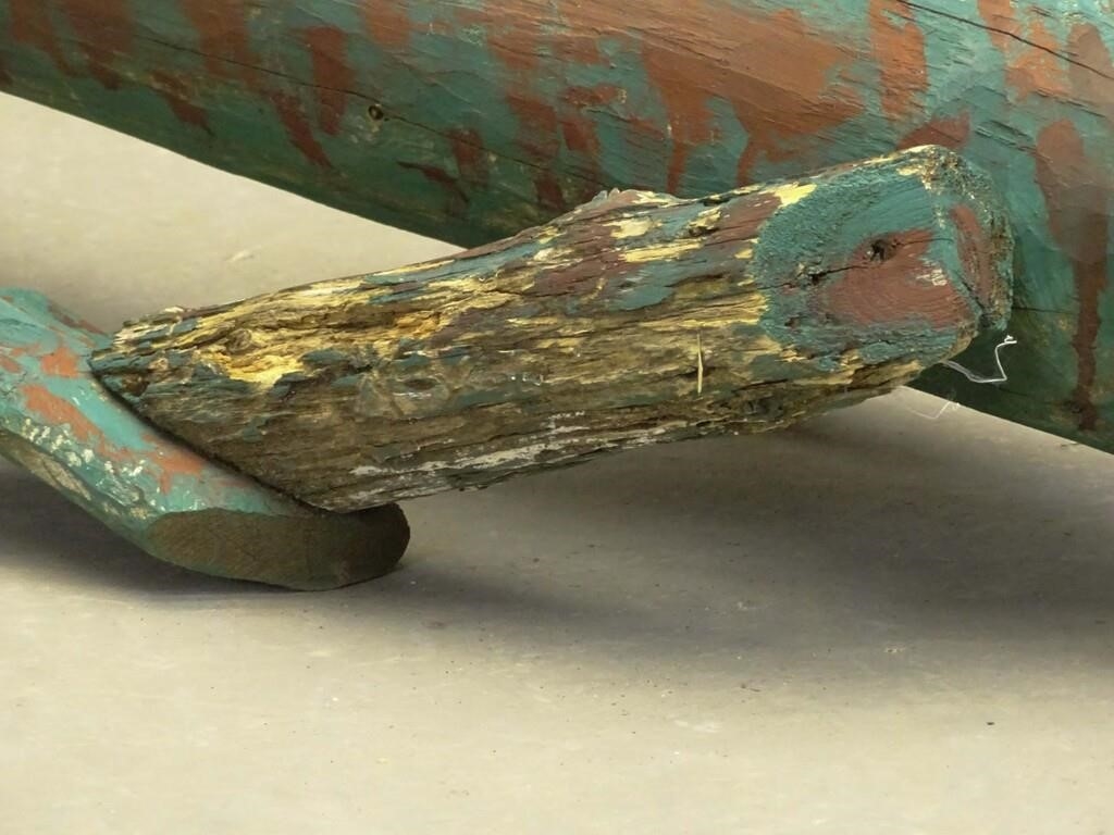 Felipe Benito Archuleta | Folk art carved and painted wooden alligator ...