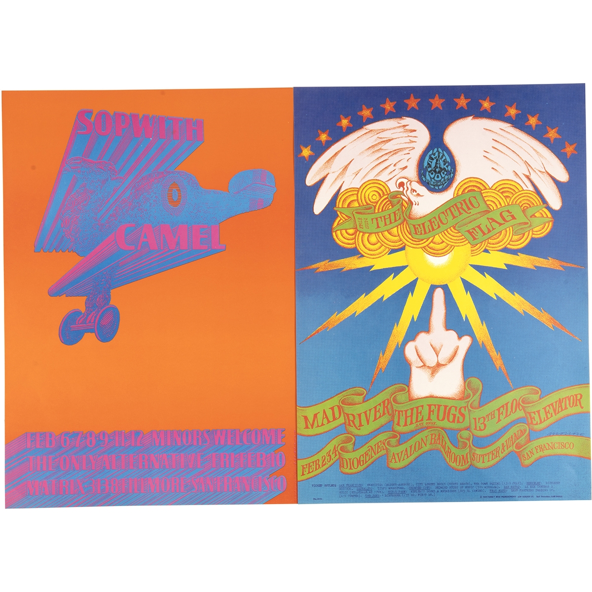 Victor Moscoso | Five Vintage Psychedelic Posters (1967) | MutualArt