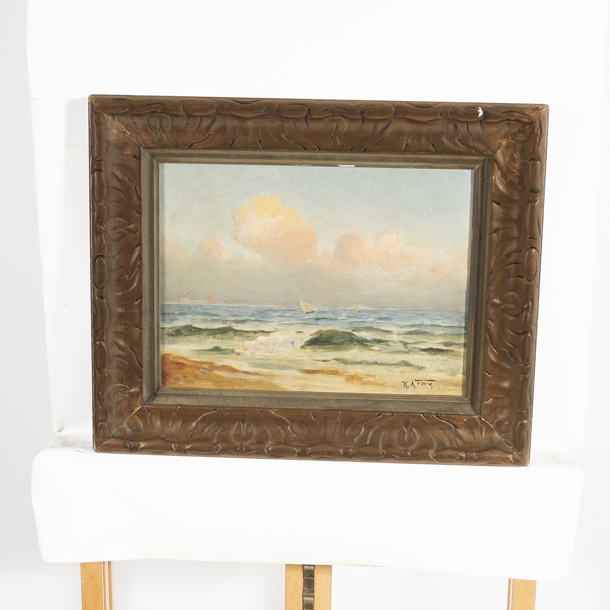 Robert Atkinson Fox | Waves Crashing at Sunset | MutualArt