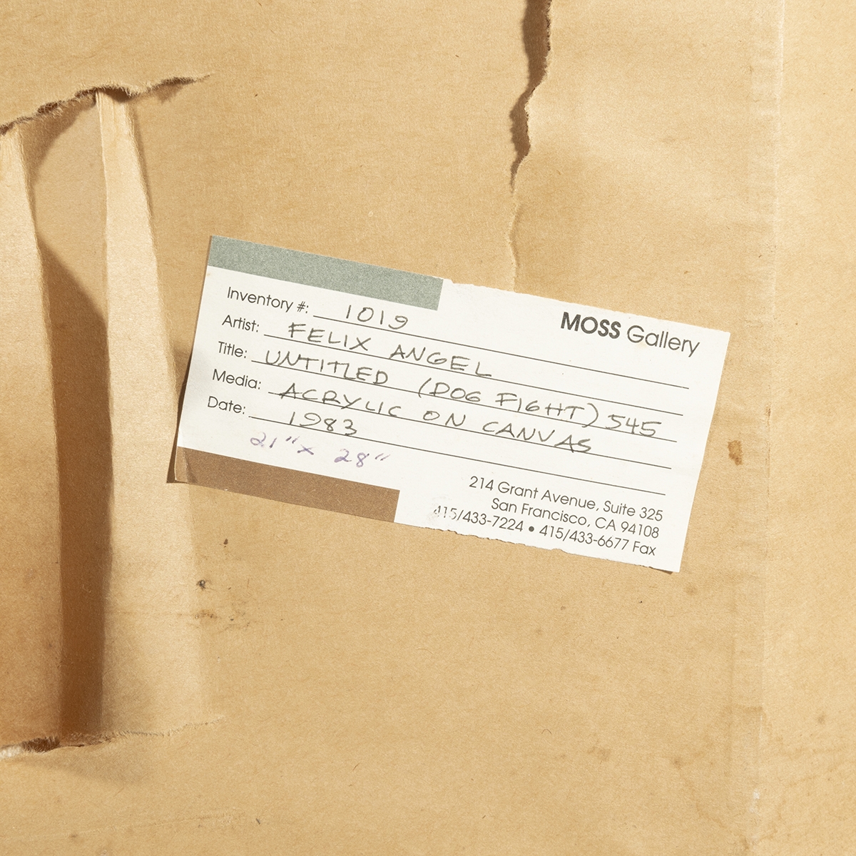 Felix Angel | Dog fight (1983) | MutualArt