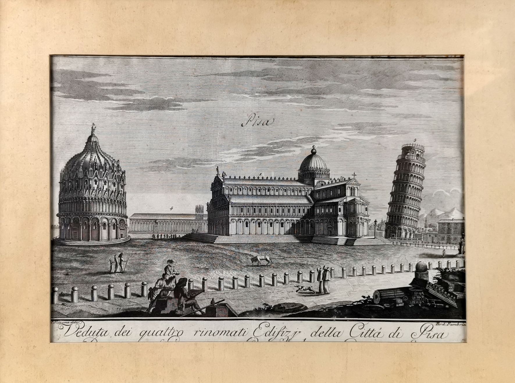 Ferdinando Fambrini | Vue des quatre bâtiments renommés de la ville de ...
