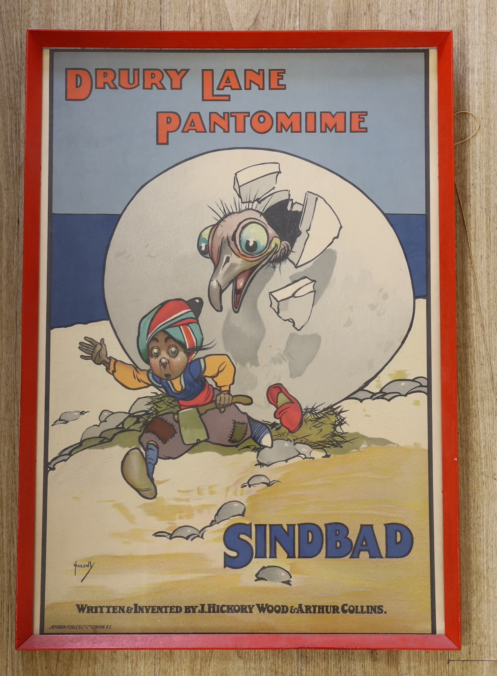 John Hassall | original poster for 'Sindbad' Drury Lane pantomime ...