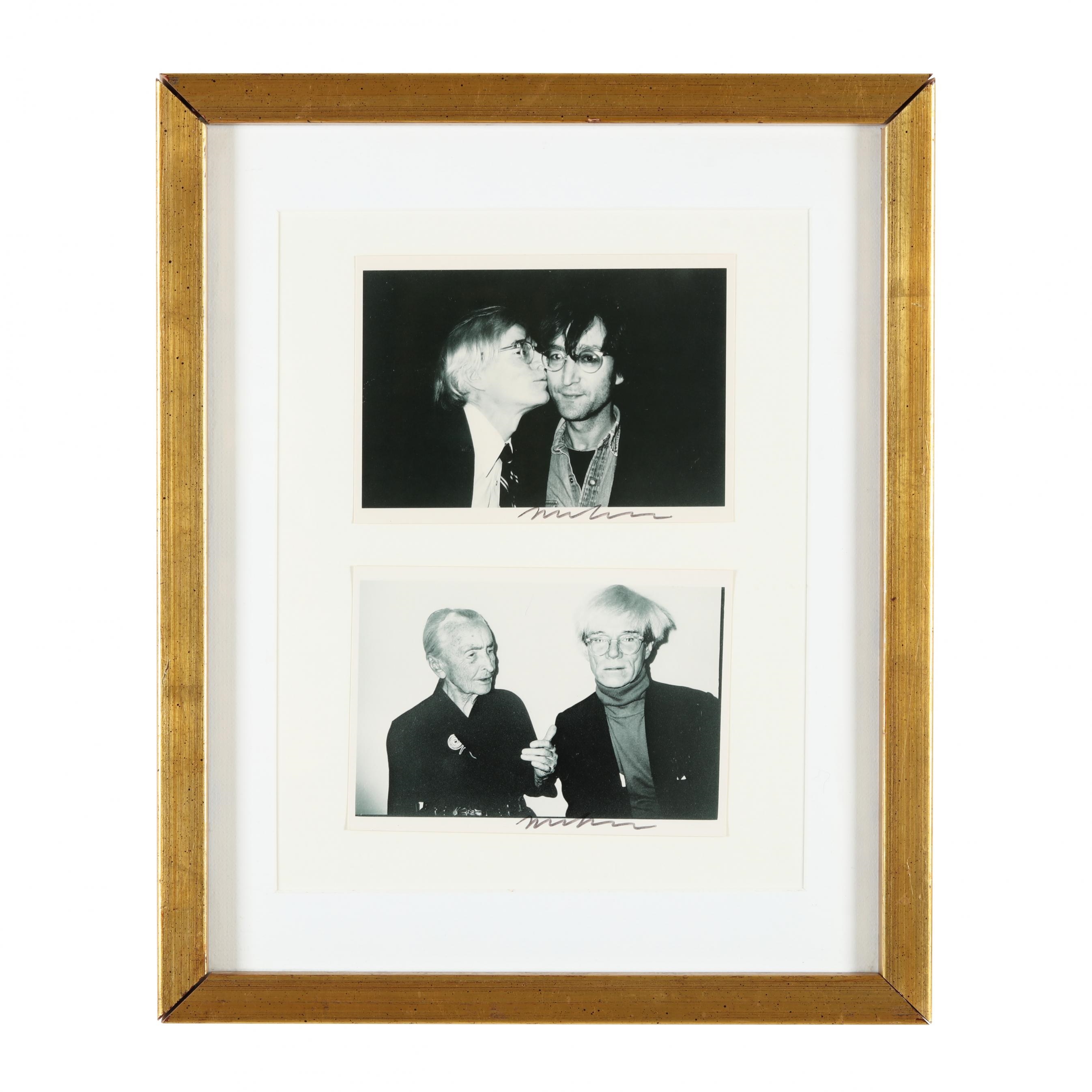 Christopher Makos | Two Photographs of Andy Warhol, John Lennon, and ...