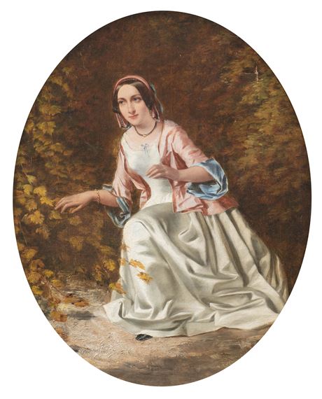 William Powell Frith | Lady in a forest | MutualArt