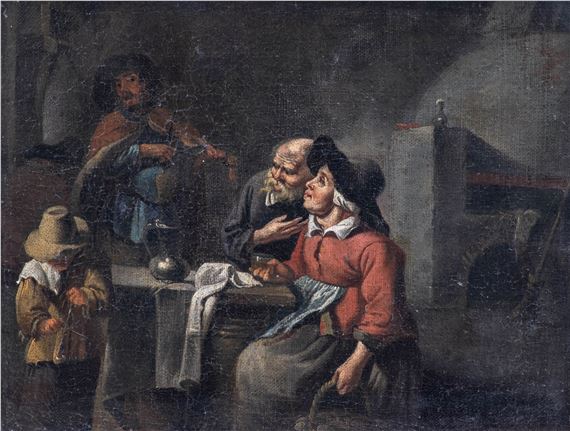 Andries Dirksz. Both | Tavern scene with music makers | MutualArt