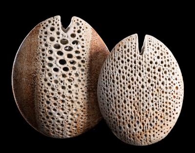 Alan Wallwork | Alan Wallwork [1931-2019] Two Stoneware 'Split Seed ...