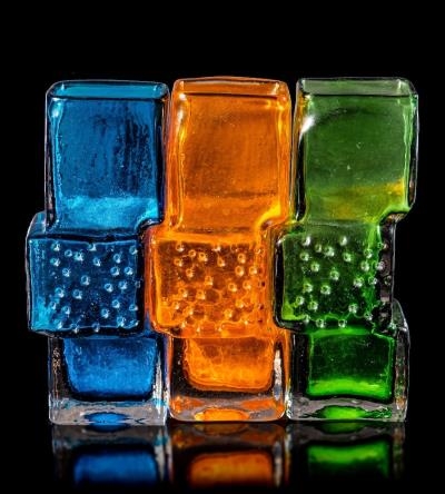 Geoffrey Baxter | Three James Powell & Sons Whitefriars Glass 'Drunken ...