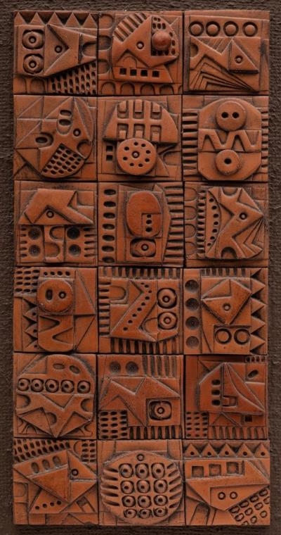 Ron Hitchins | Ron Hitchins [1926-2019] A Panel of Terracotta Tiles ...