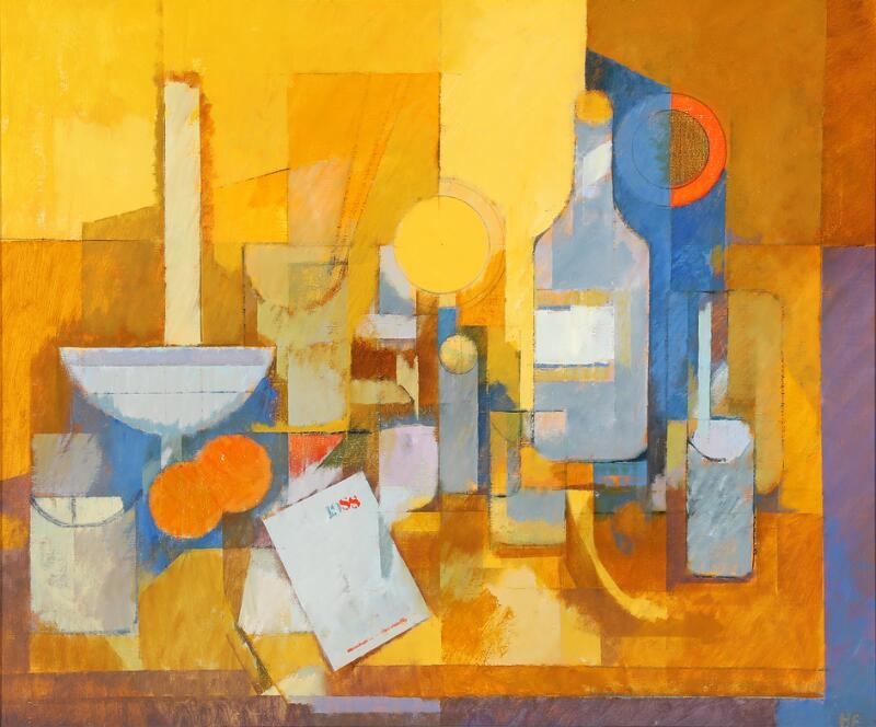 Helge Ernst | Opstilling i gult (1988) | MutualArt