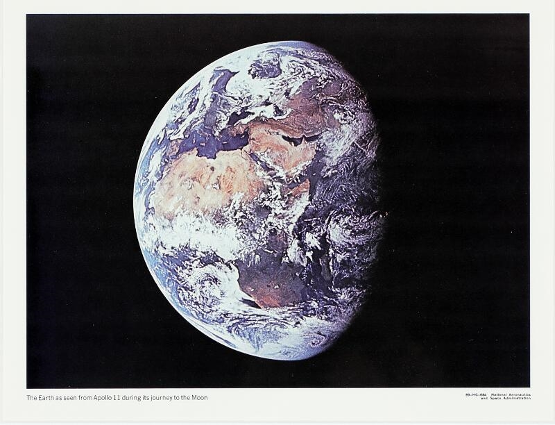 Michael Collins | The Earth as seen from Apollo 11 during its journey ...