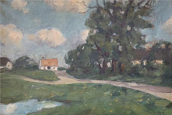 Max Nathan | Landscae with house (1929) | MutualArt
