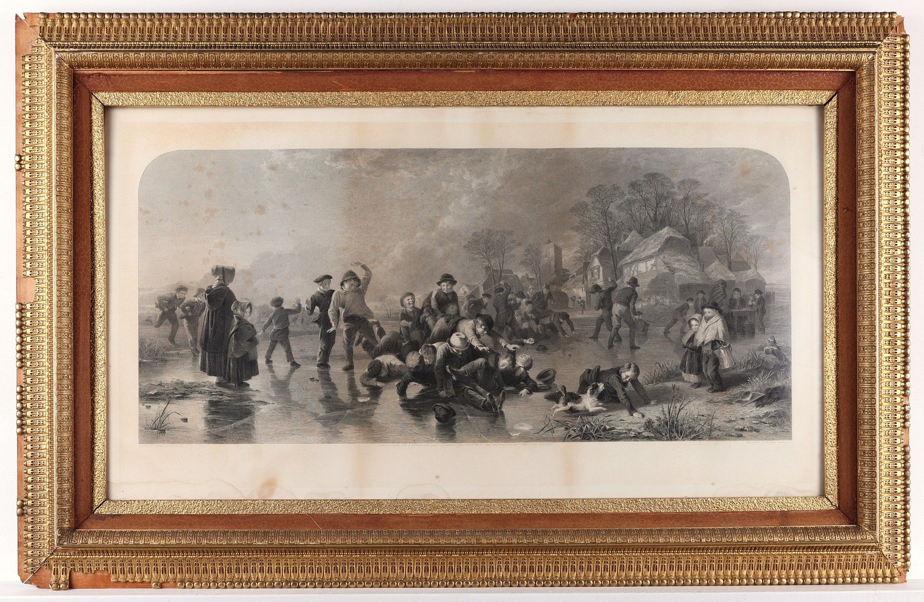 Thomas Webster | Schoolchildren frolicking and slipping on an icy pond ...