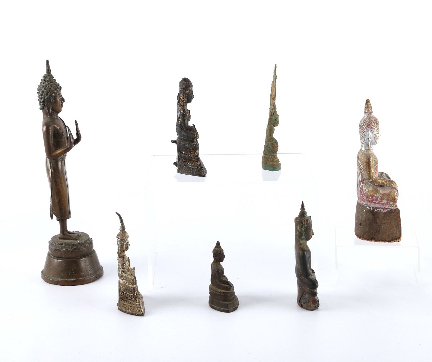 Group of Seven | 7 Early Thai Buddha Figures (19th Century) | MutualArt