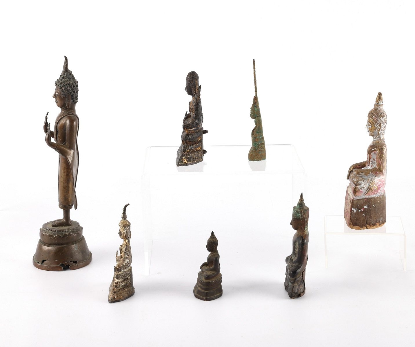 Group of Seven | 7 Early Thai Buddha Figures (19th Century) | MutualArt
