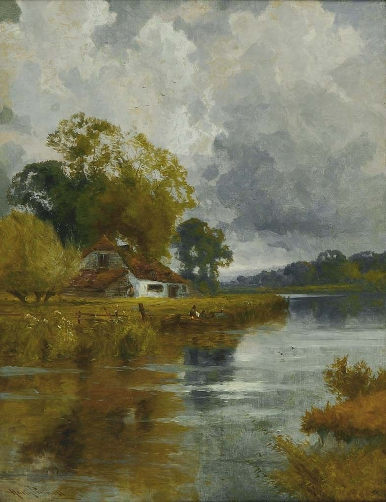 Harry Pennell | An idyllic country landscape with a cottage nestled ...