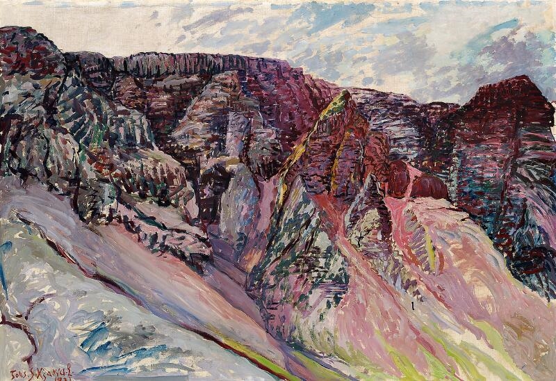 Jóhannes Kjarval | Mountain landscape, Iceland (1931) | MutualArt