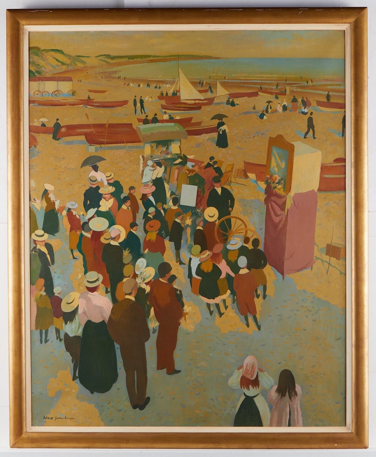 Robert Duckworth Greenham | A crowd gathered around a seaside Punch and ...