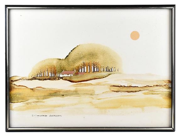 Richard Akerman | landscape with cottage | MutualArt
