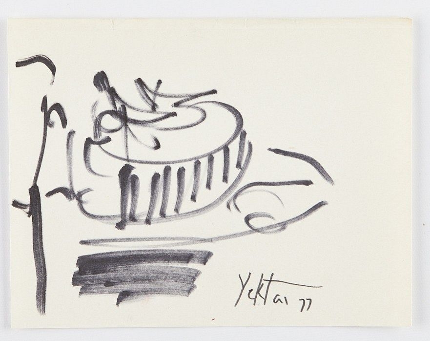 Manoucher Yektai | Two depict bowls of fruit; three depict abstract ...